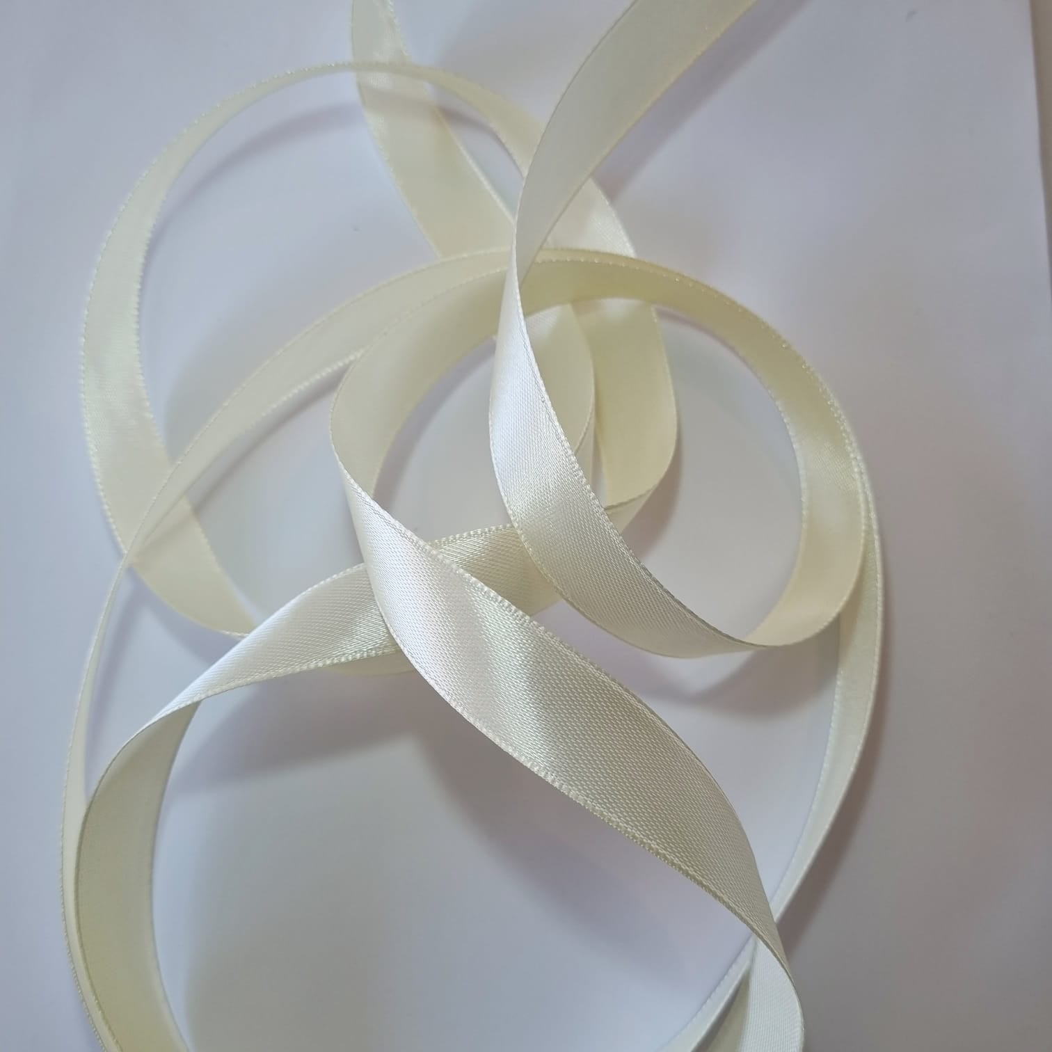 Satin Ribbon Cream 15mm – B Moore Giftwrap Solutions